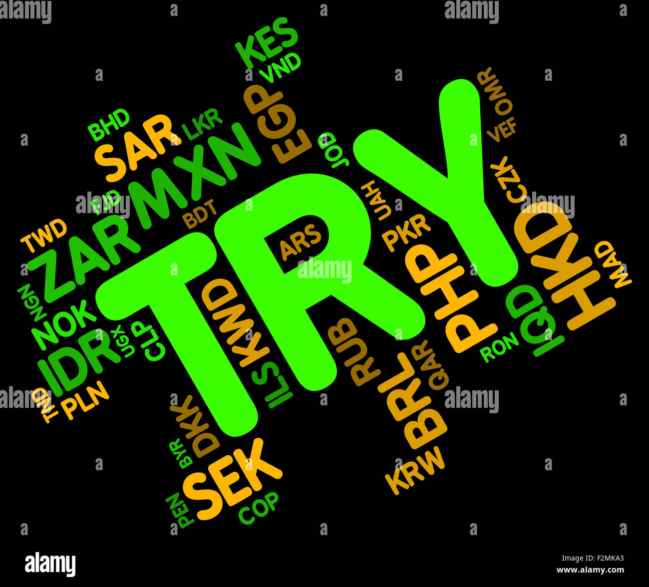 Try Currency Representing Turkish Liras And Foreign Stock Photo - Alamy