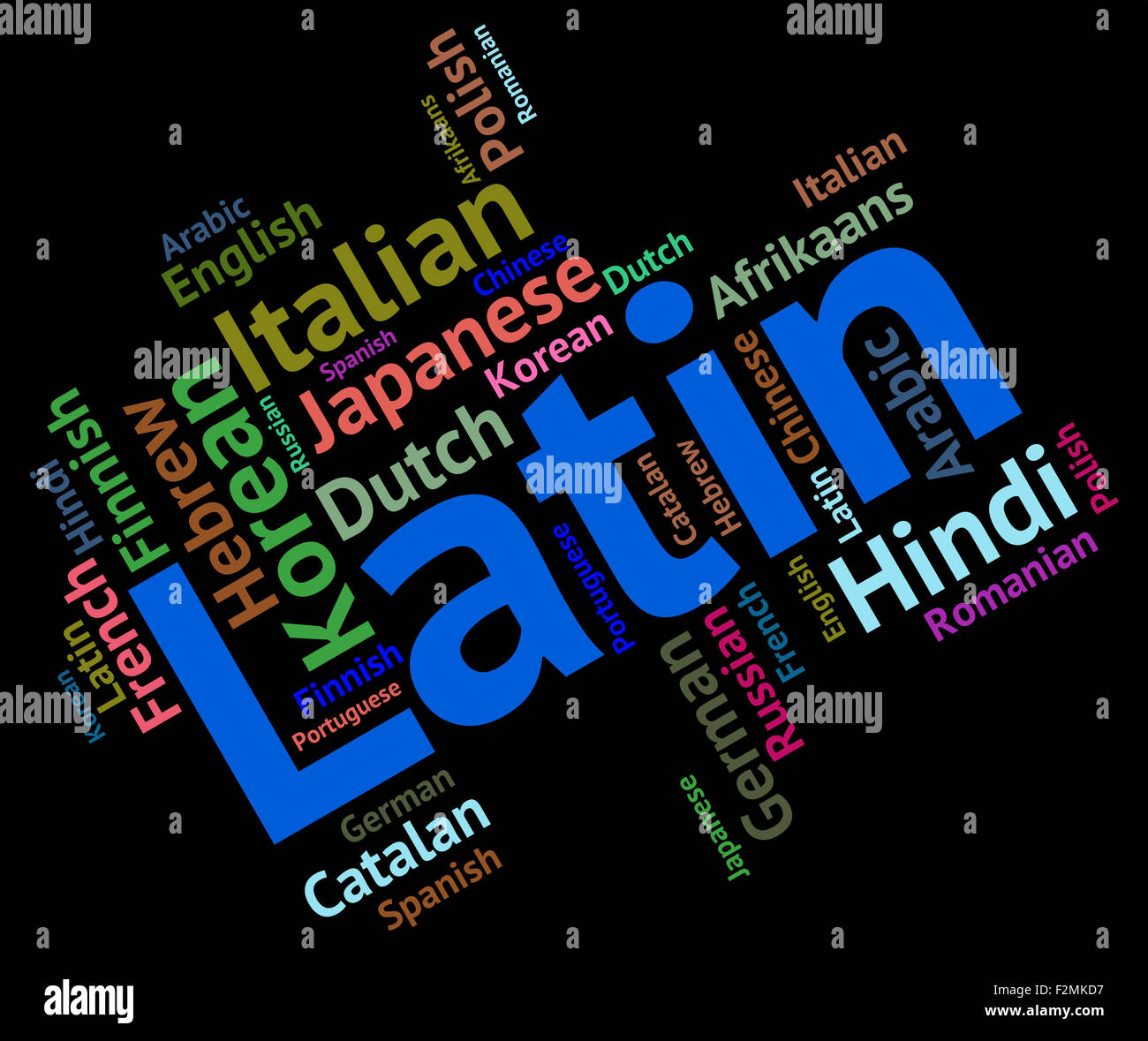 Latin Language Showing International Speech And Lingo Stock Photo - Alamy