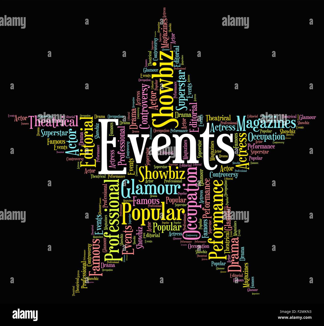 Events Star Showing Words Occasion And Ceremony Stock Photo - Alamy