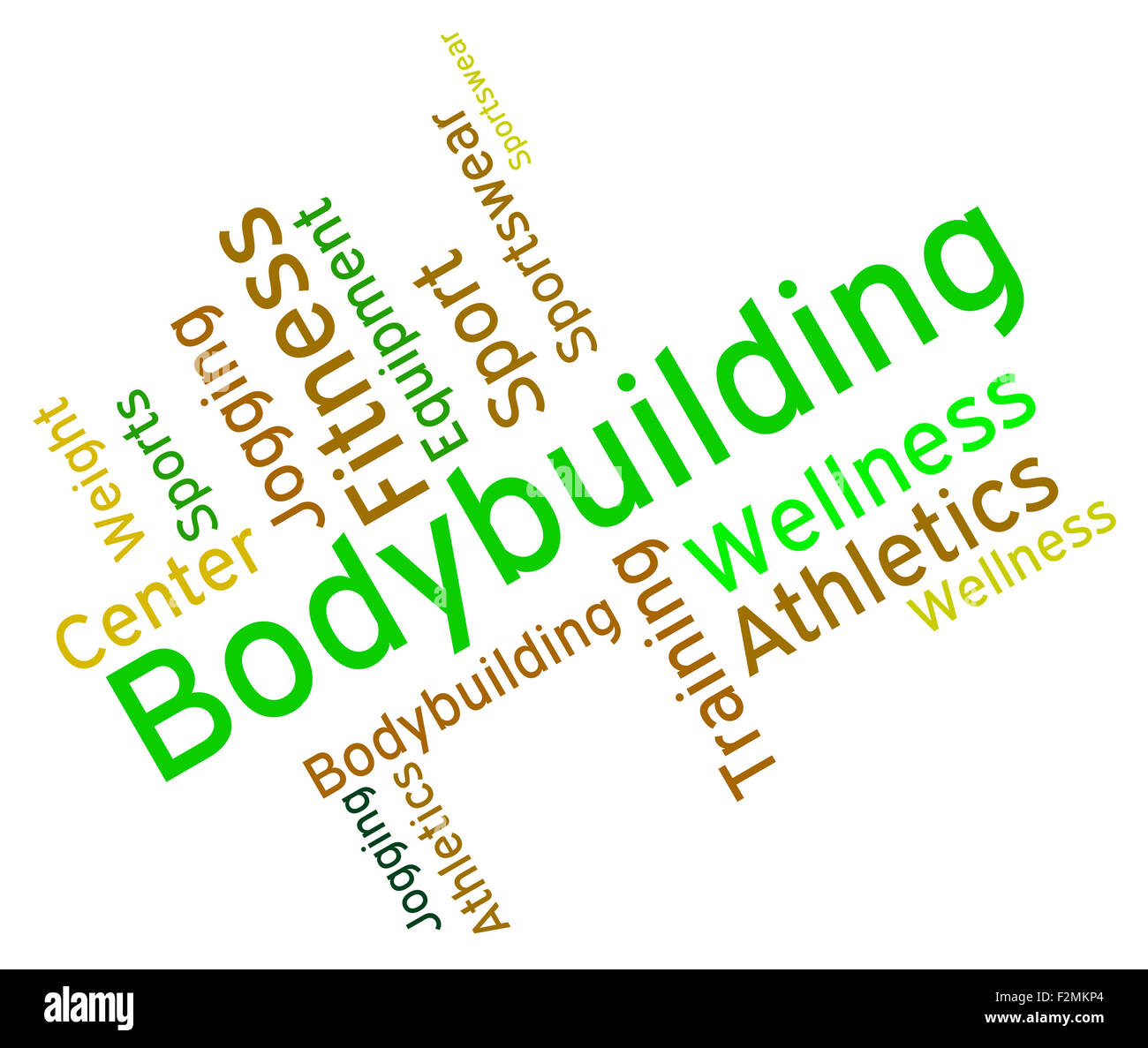Bodybuilding Word Showing Weight Training And Words Stock Photo - Alamy