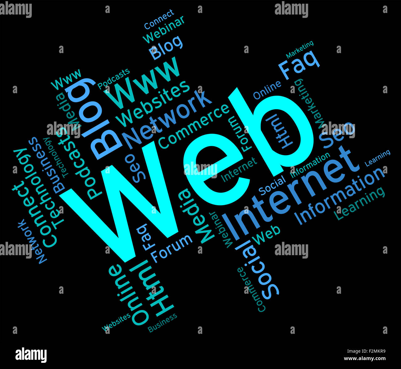 Web Word Showing Websites Words And Internet Stock Photo - Alamy