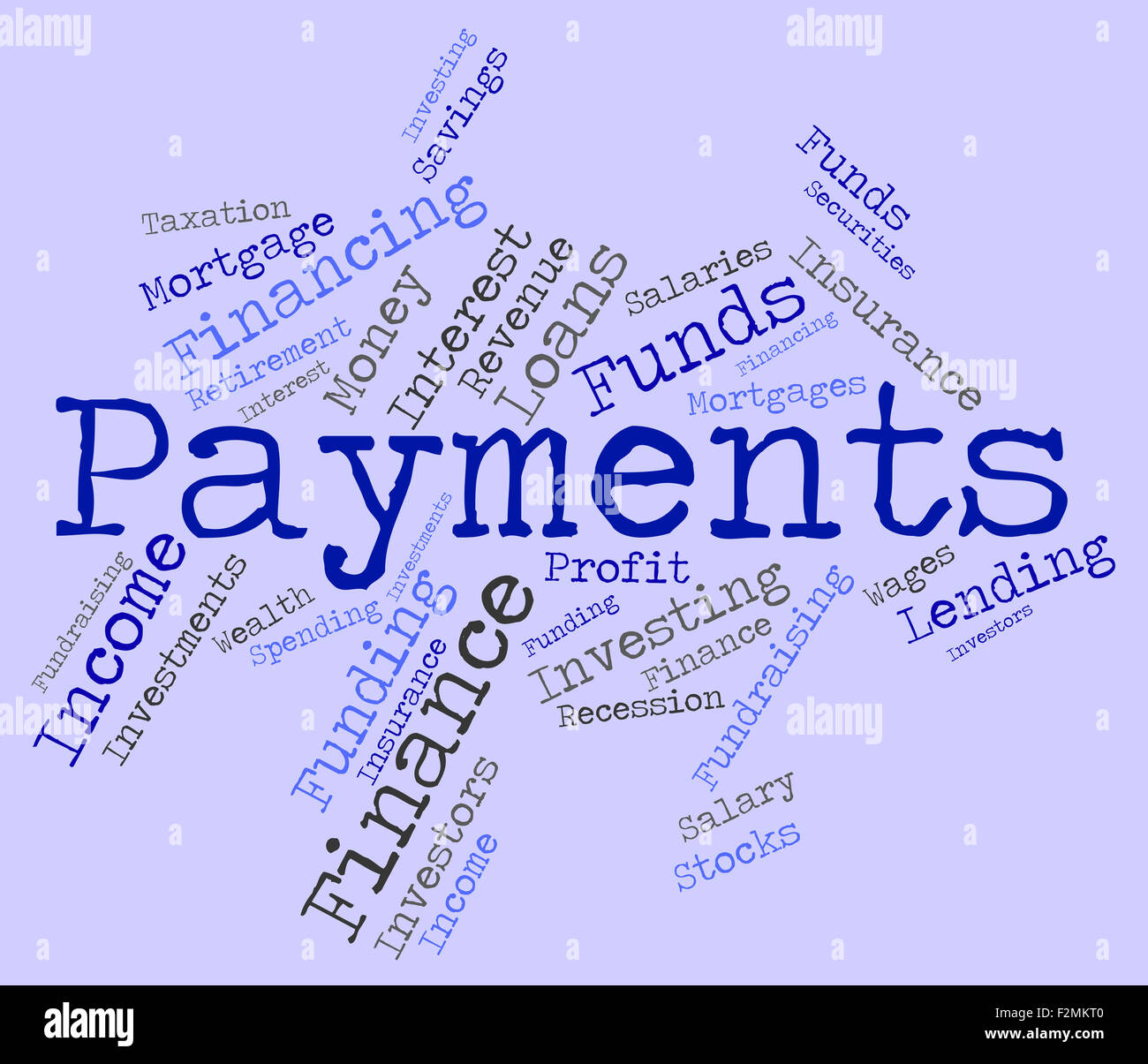 Payments Word Representing Amount Instalment And Settlement Stock Photo ...