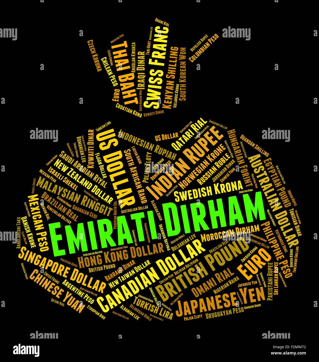 Emirati Dirham Representing United Arab Emirates And Exchange Rate ...