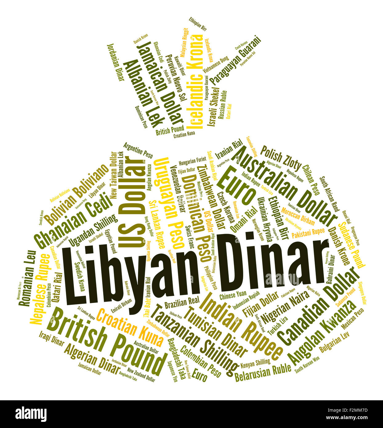 Libyan Dinar Showing Exchange Rate And Broker Stock Photo - Alamy