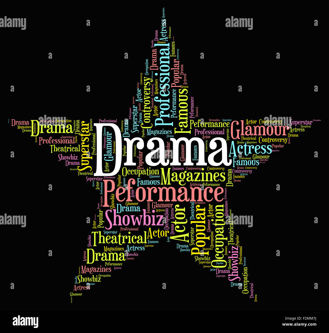 Drama Star Indicating Theatres Text And Theater Stock Photo - Alamy