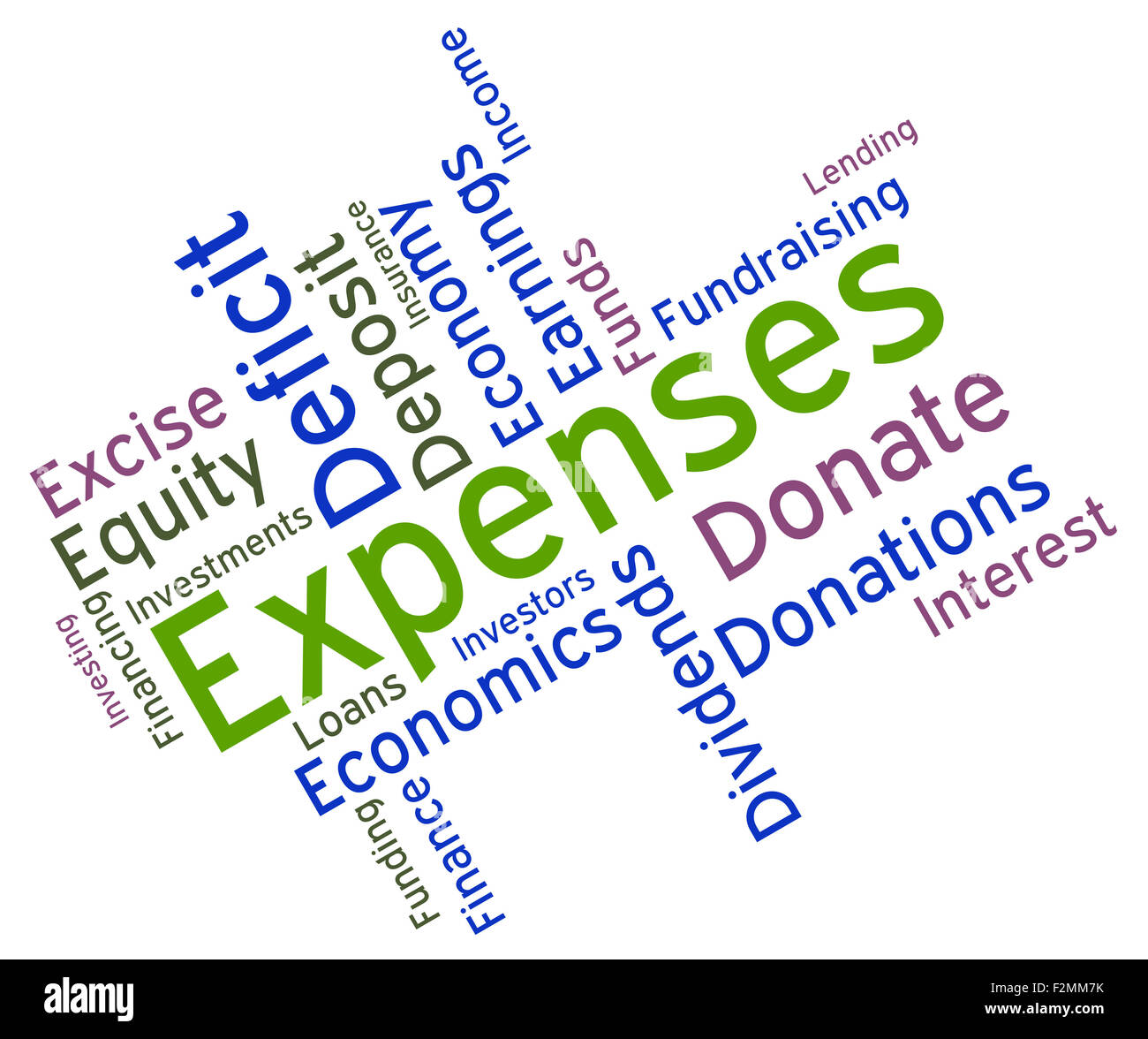 Expenses Word Indicating Finances Budget And Spending Stock Photo - Alamy