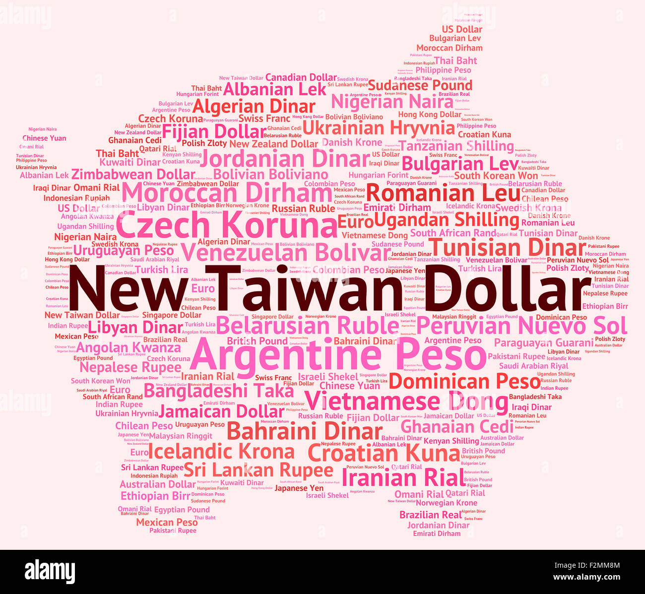 New Taiwan Dollar Indicating Foreign Currency And Wordcloud Stock Photo ...