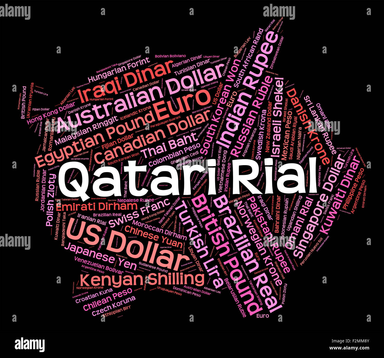 Qatari Rial Showing Forex Trading And Words Stock Photo - Alamy
