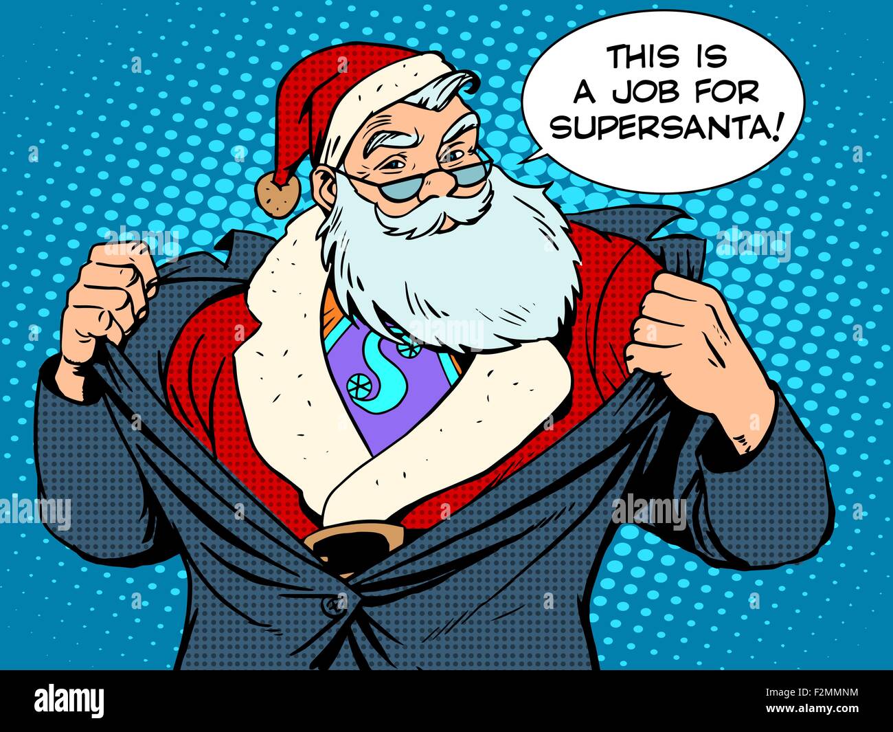 Santa Claus super hero Stock Vector Image & Art - Alamy