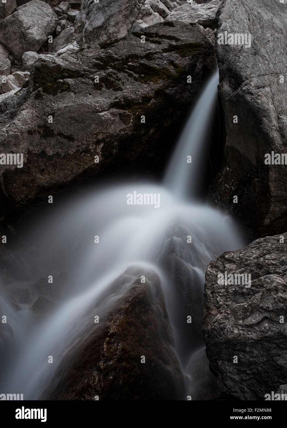 Clean water stream, photographed with long exposure time Stock Photo ...