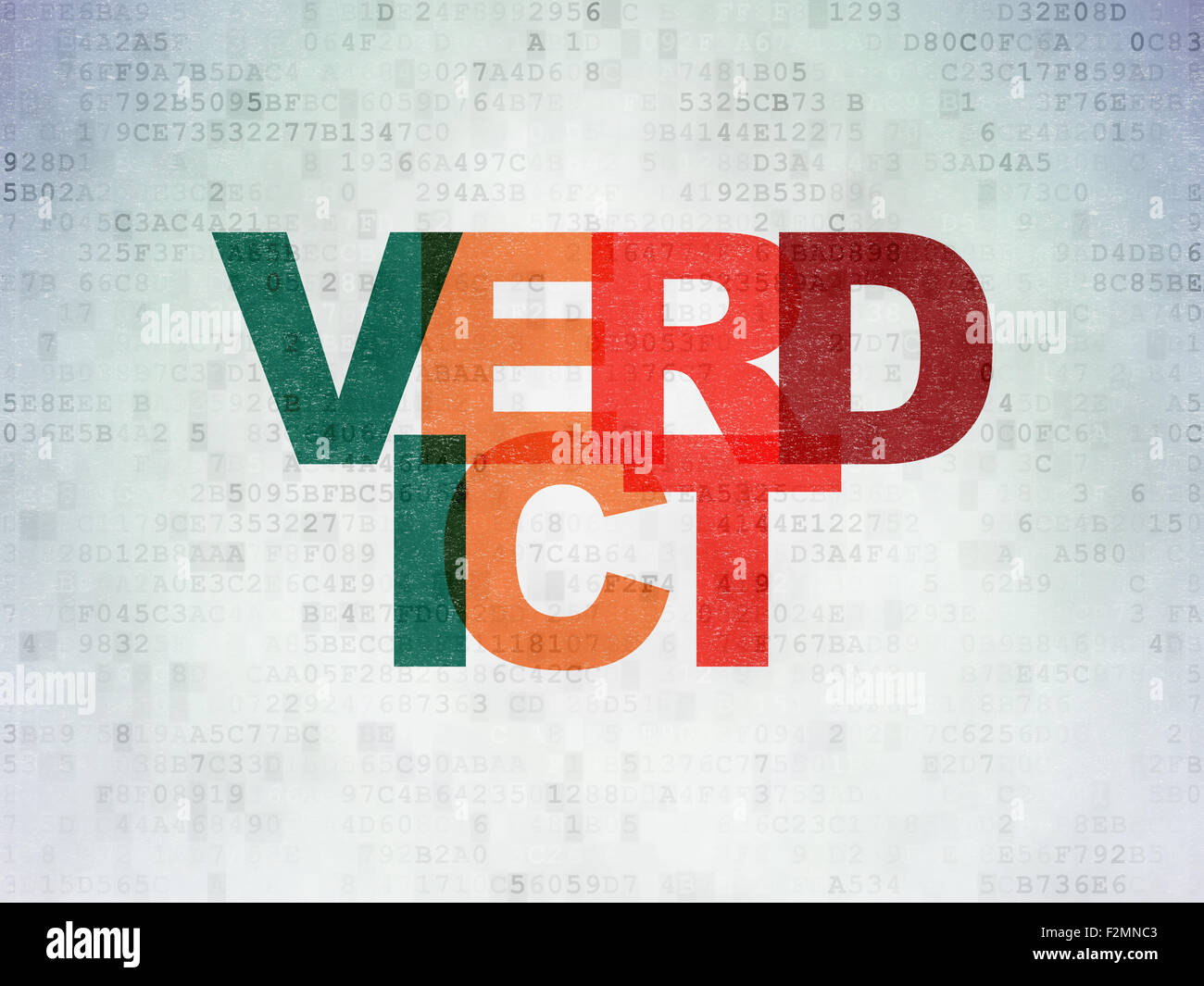 Law concept: Verdict on Digital Paper background Stock Photo - Alamy