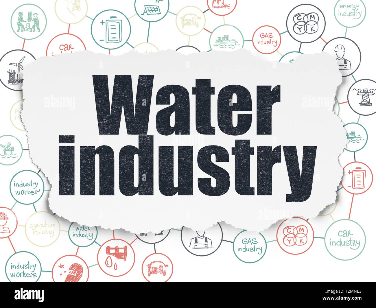 Industry concept: Water Industry on Torn Paper background Stock Photo ...