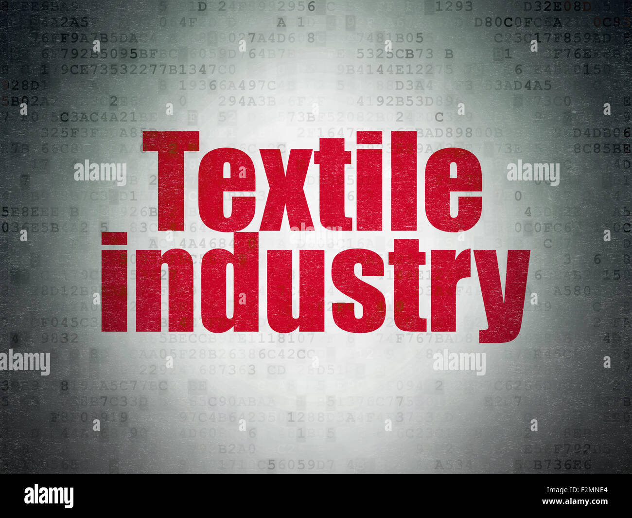 Manufacuring concept: Textile Industry on Digital Paper background ...