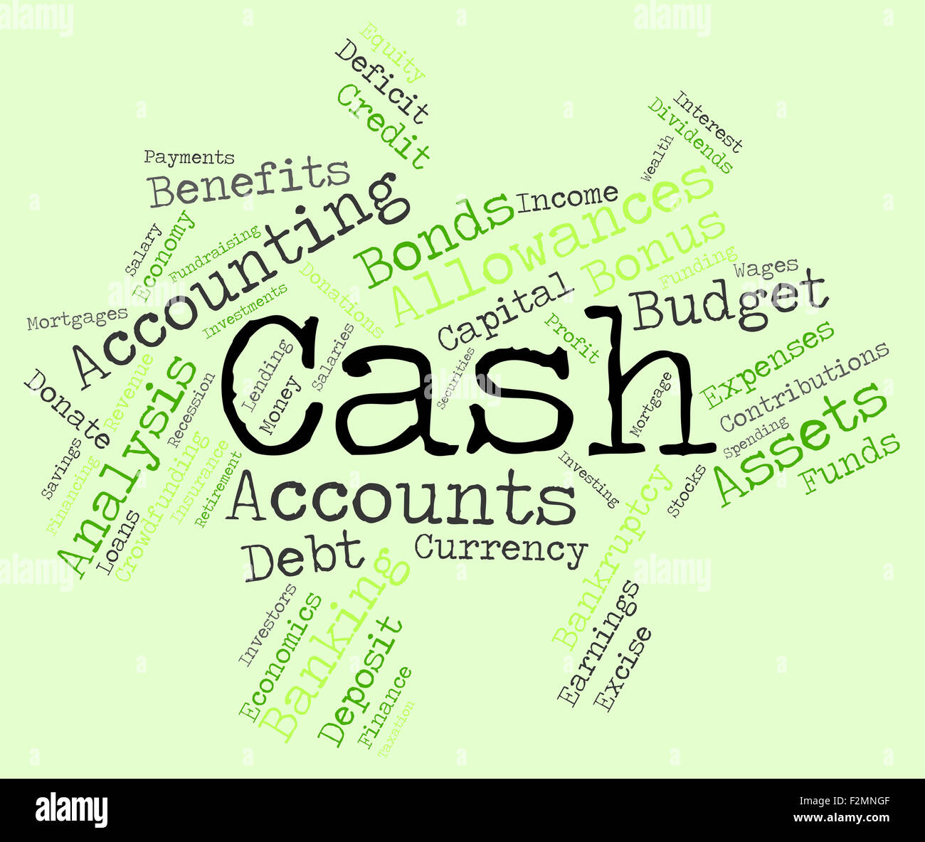 Cash Word Showing Text Cost And Finance Stock Photo - Alamy