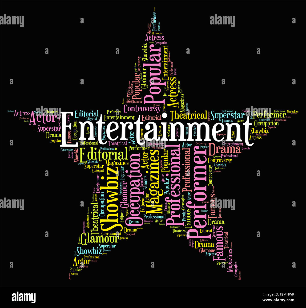 Entertainment Star Showing Motion Picture And Media Stock Photo - Alamy