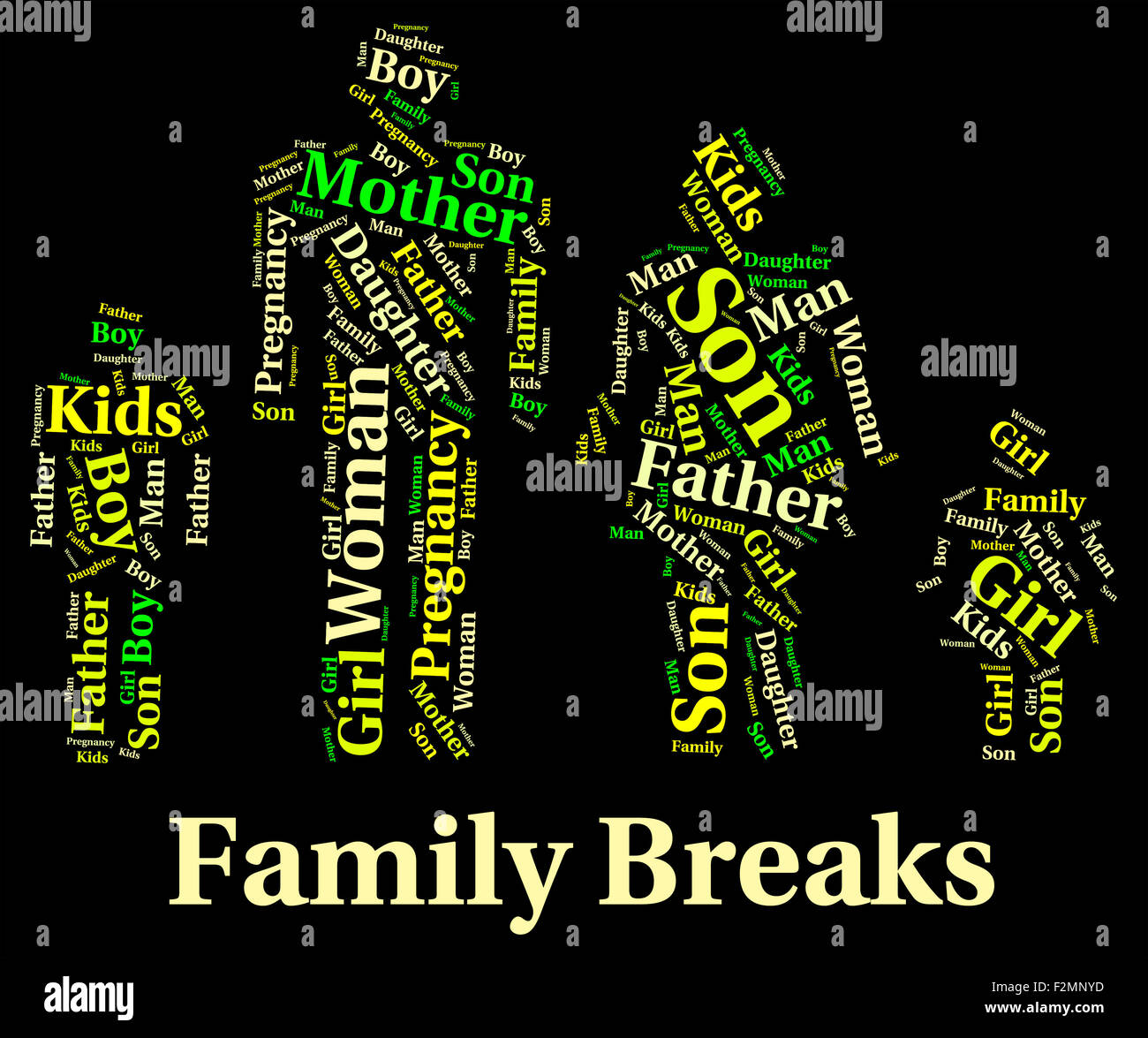 Family Breaks Indicating Go On Leave And Blood Relation Stock Photo - Alamy