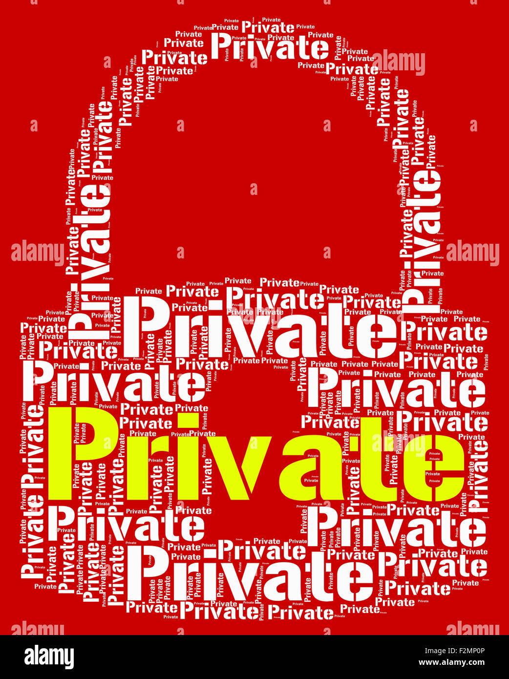 Private Lock Representing Privacy Confidential And Restricted Stock ...