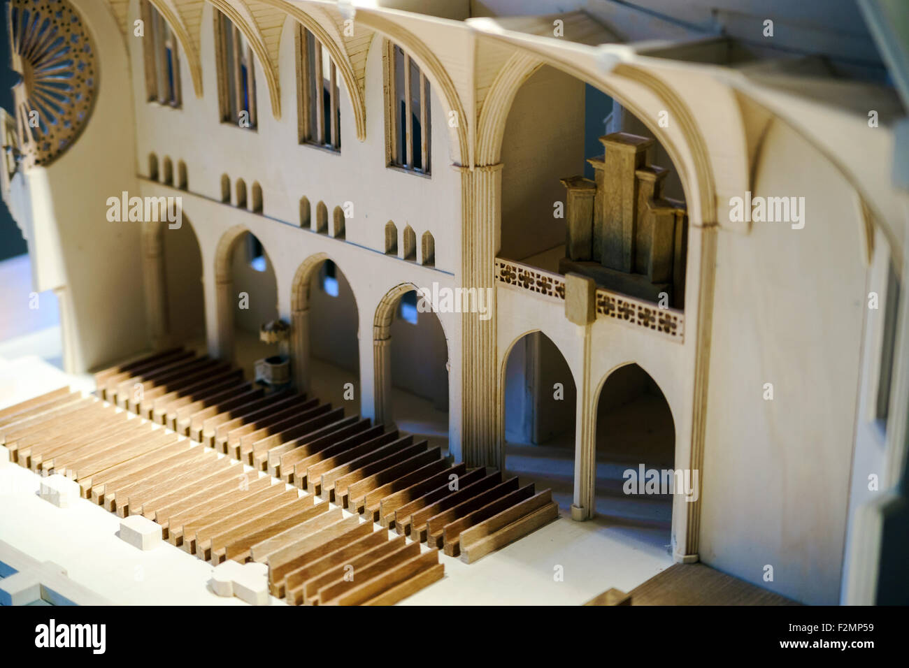 Wooden miniature model of old church , Andlau museum Stock Photo - Alamy