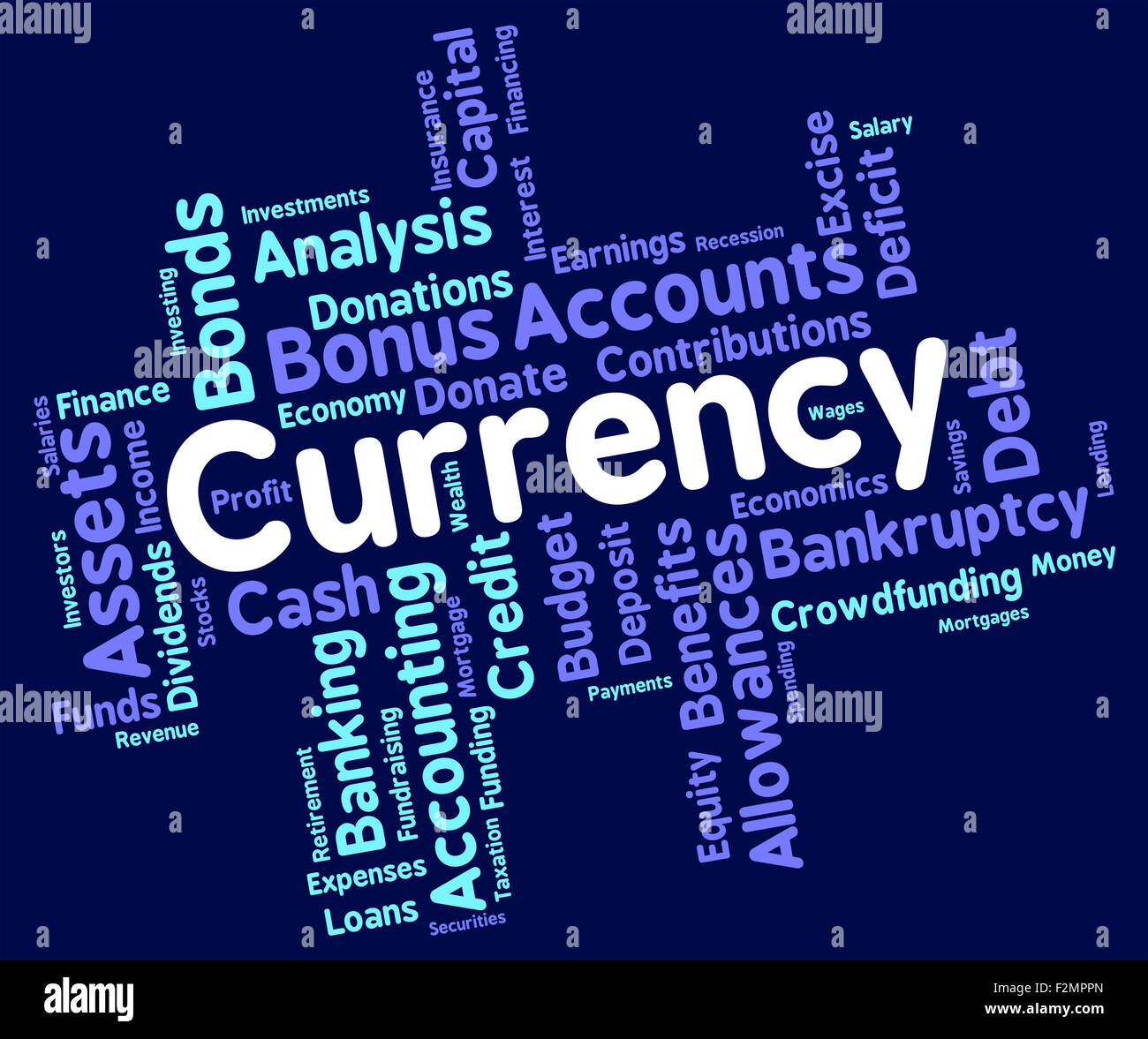 Currency Word Showing Worldwide Trading And Broker Stock Photo - Alamy