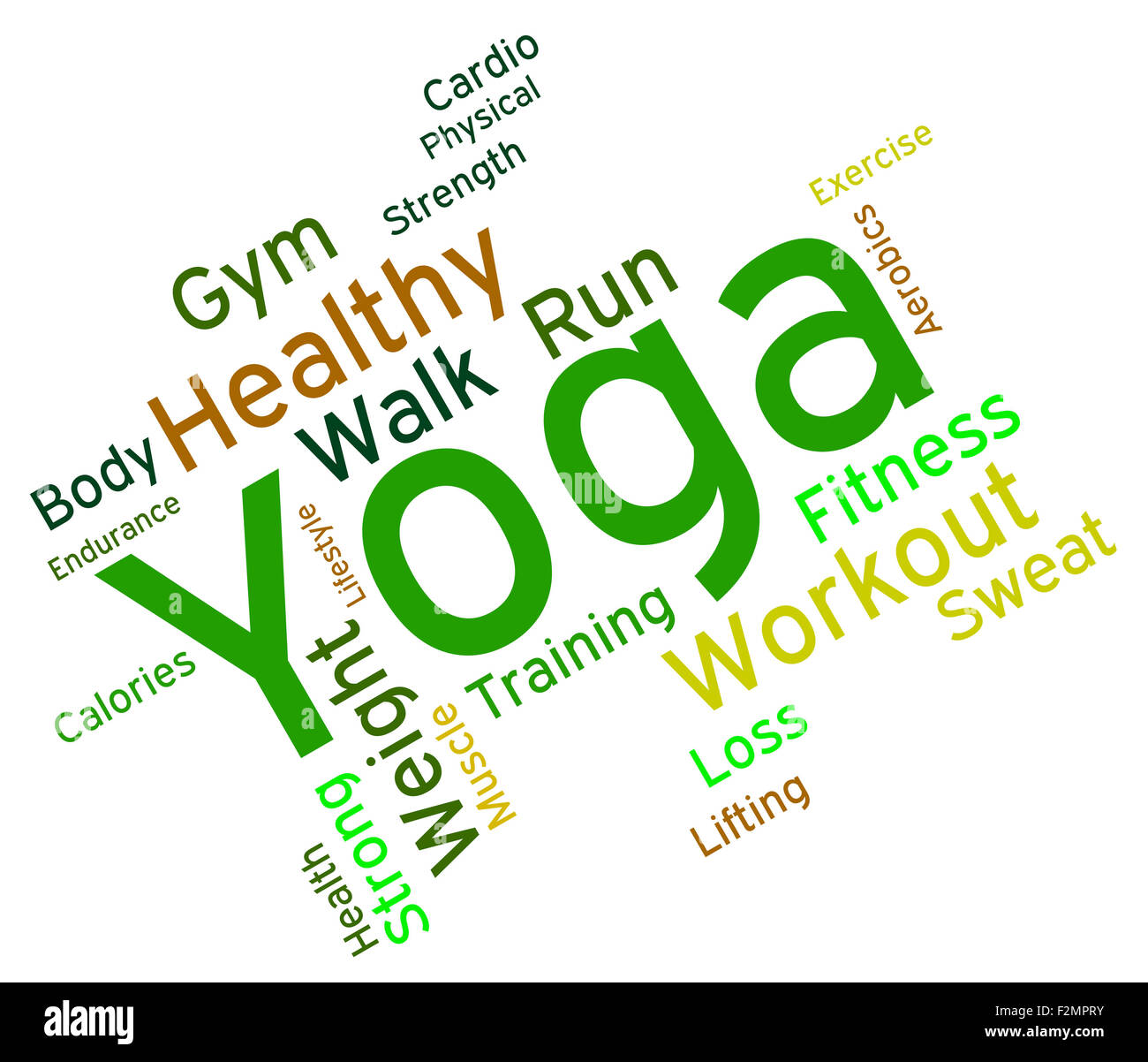 Yoga Word Representing Wellbeing Posing And Relax Stock Photo - Alamy