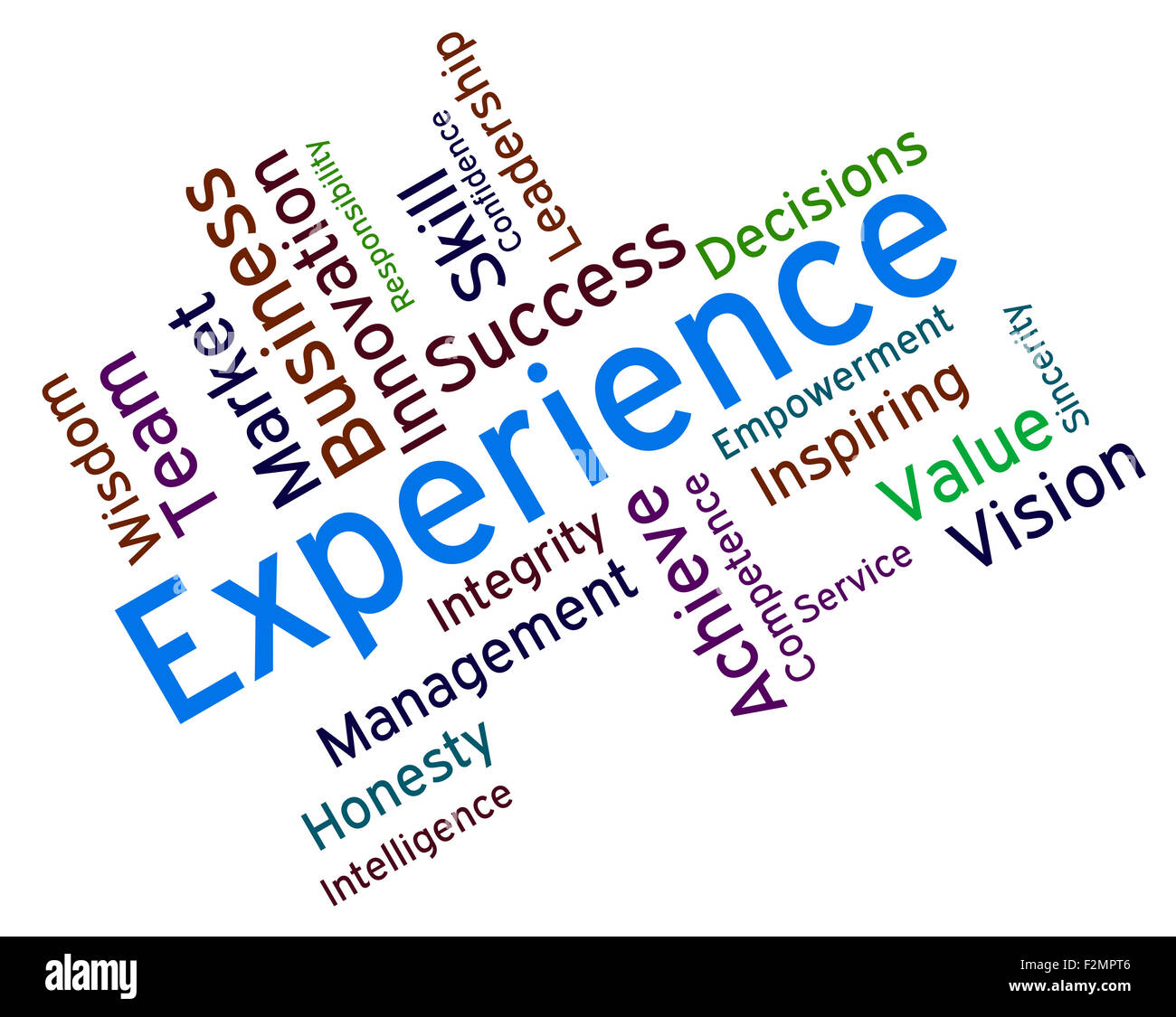 Experience Words Indicating Know How And Proficiency Stock Photo - Alamy