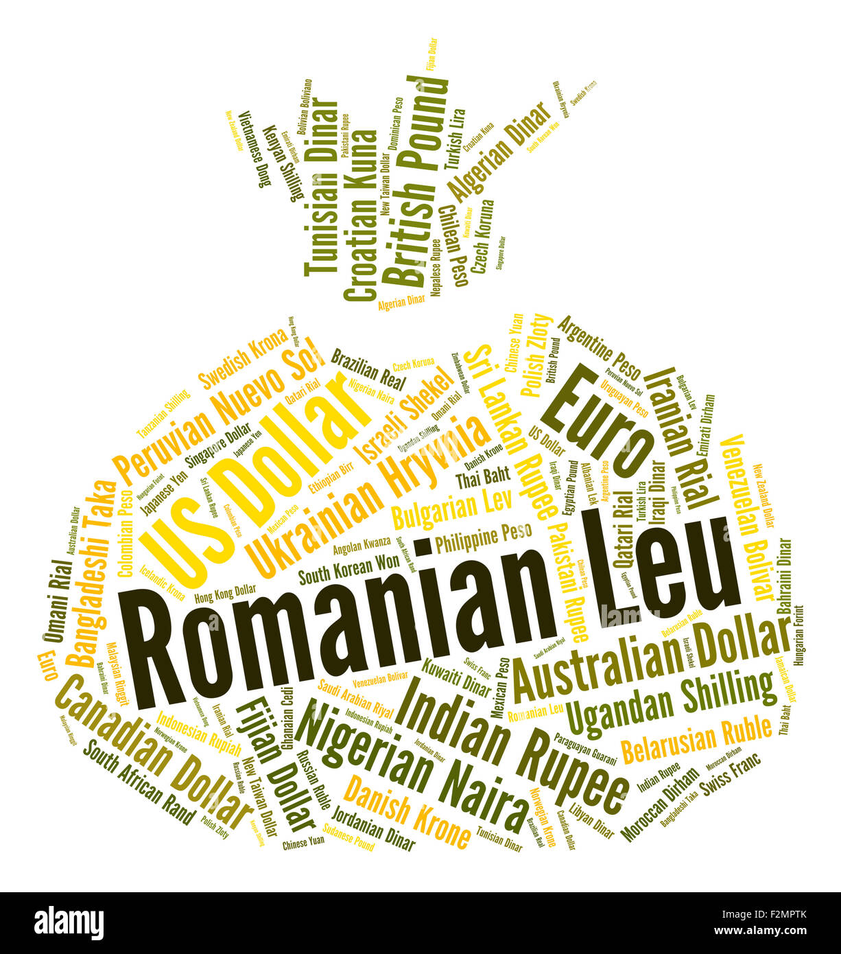 Romanian Leu Representing Exchange Rate And Word Stock Photo - Alamy