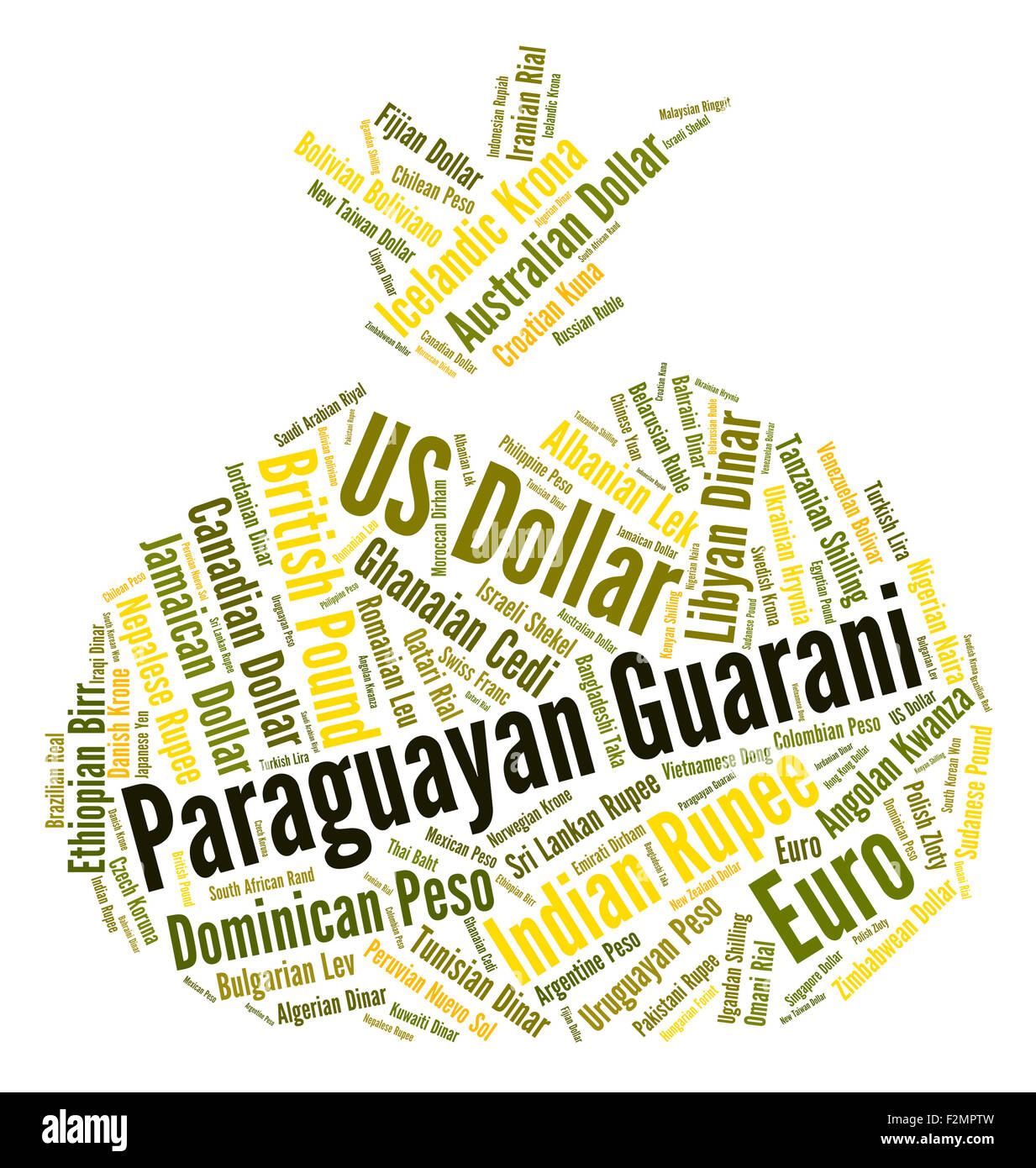 Paraguayan Guarani Representing Currency Exchange And Market Stock ...