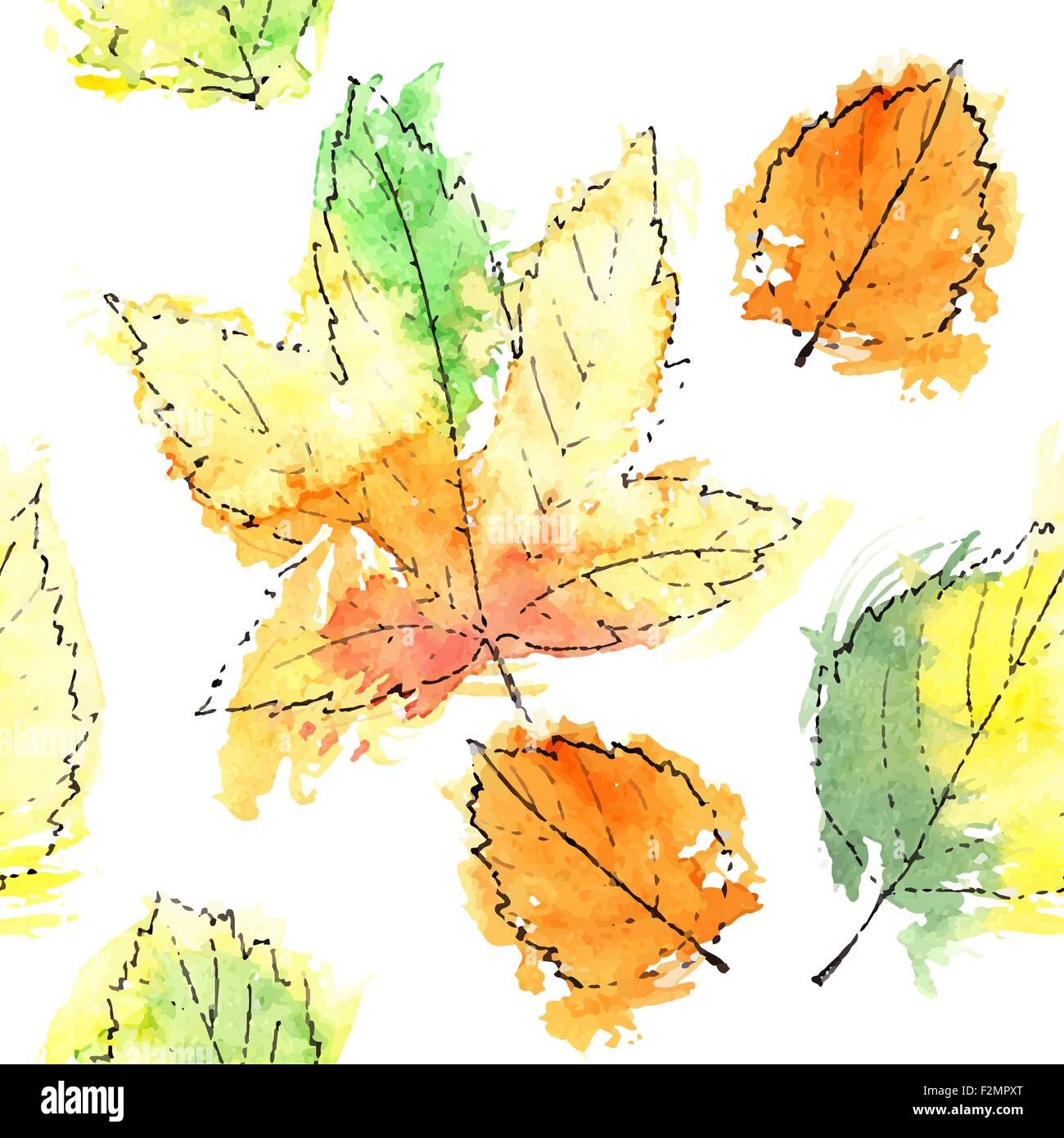 Hand drawn autumn leaves Stock Vector Image & Art - Alamy