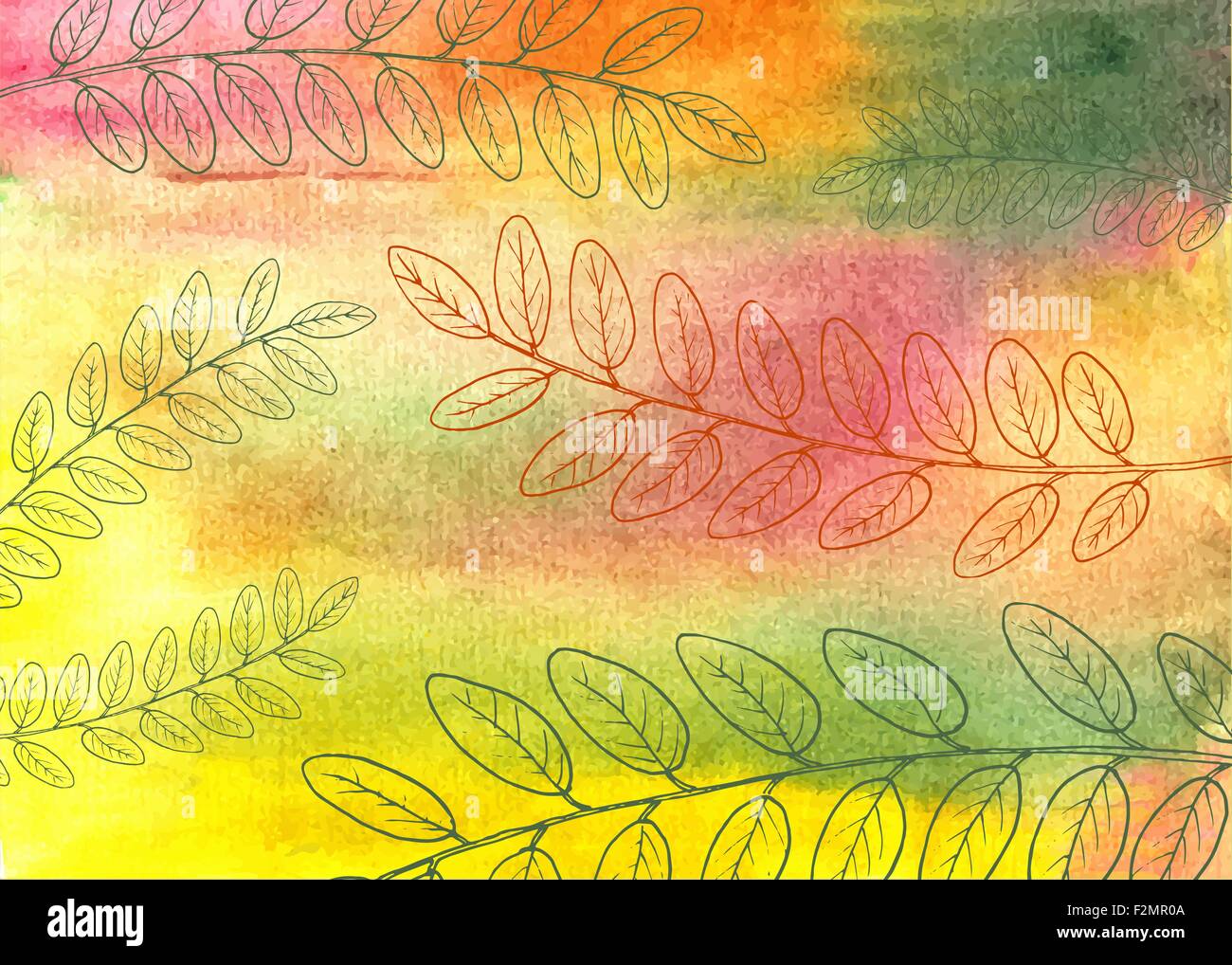 Hand drawn autumn leaves Stock Vector Image & Art - Alamy