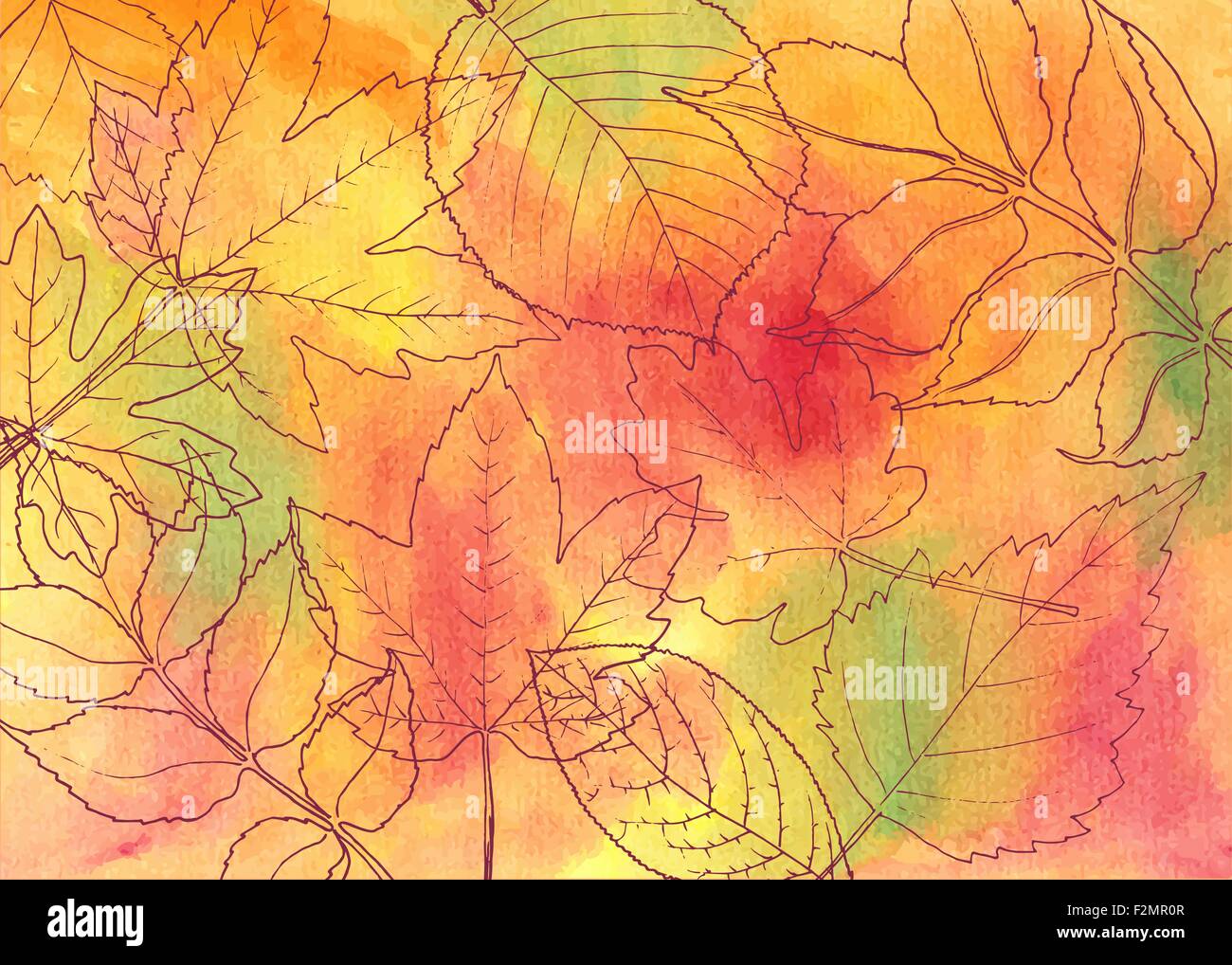 Hand drawn autumn leaves Stock Vector Image & Art - Alamy