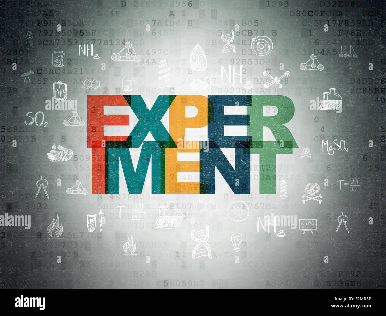 Science concept: Experiment on Digital Paper background Stock Photo - Alamy