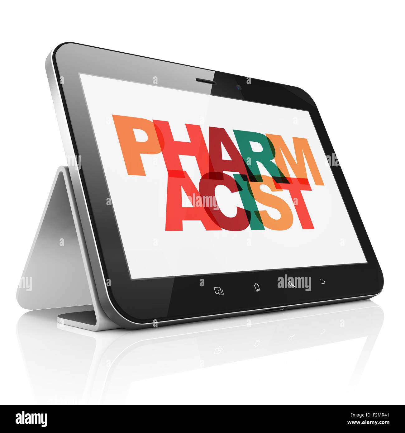 Health concept: Tablet Computer with Pharmacist on display Stock Photo ...