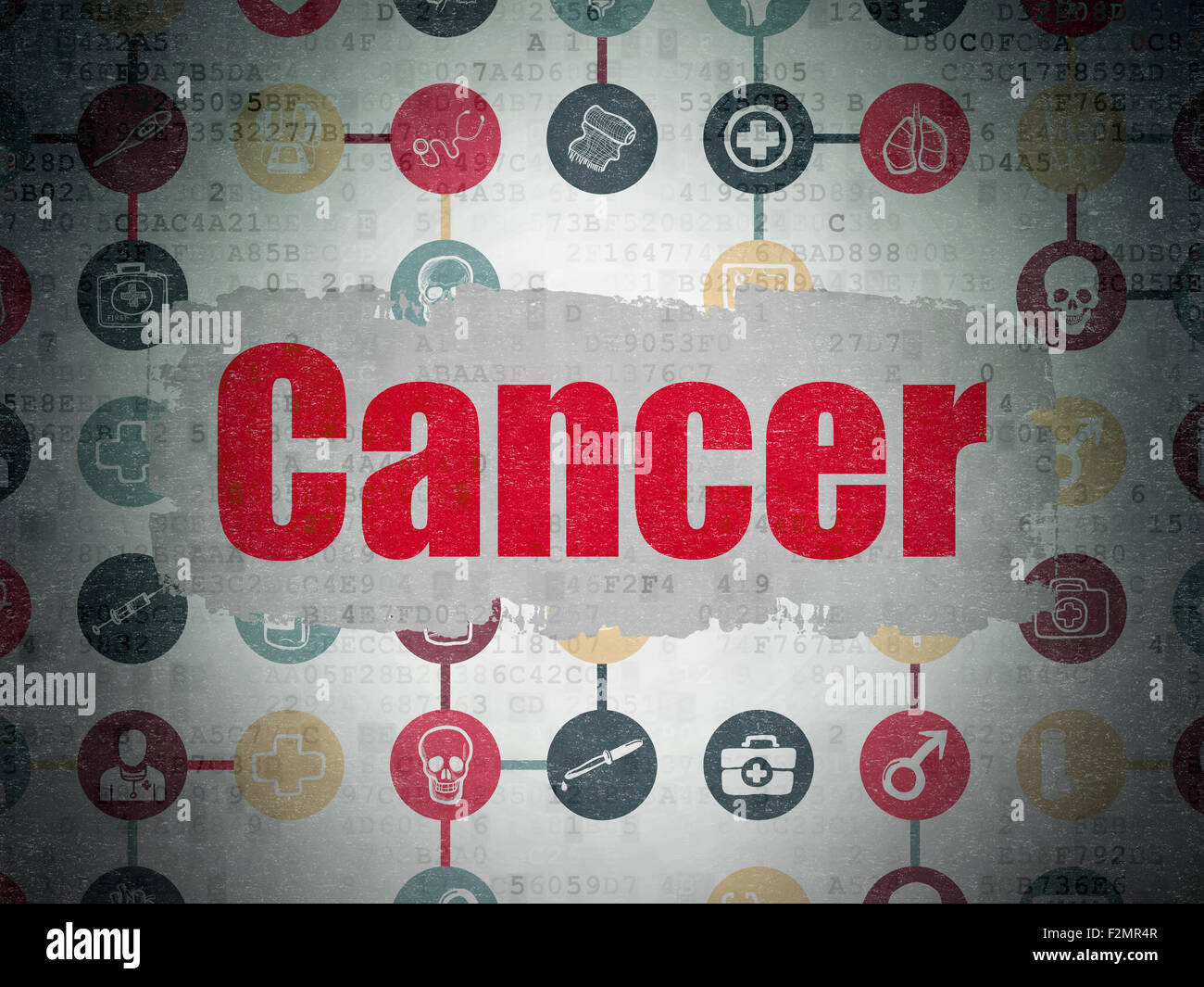 Healthcare concept: Cancer on Digital Paper background Stock Photo - Alamy