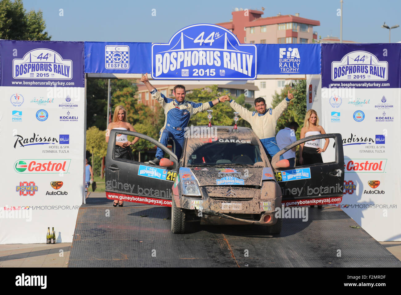 ISTANBUL, TURKEY - JULY 26, 2015: Kenan Kar with Citroen C2 GT in ...