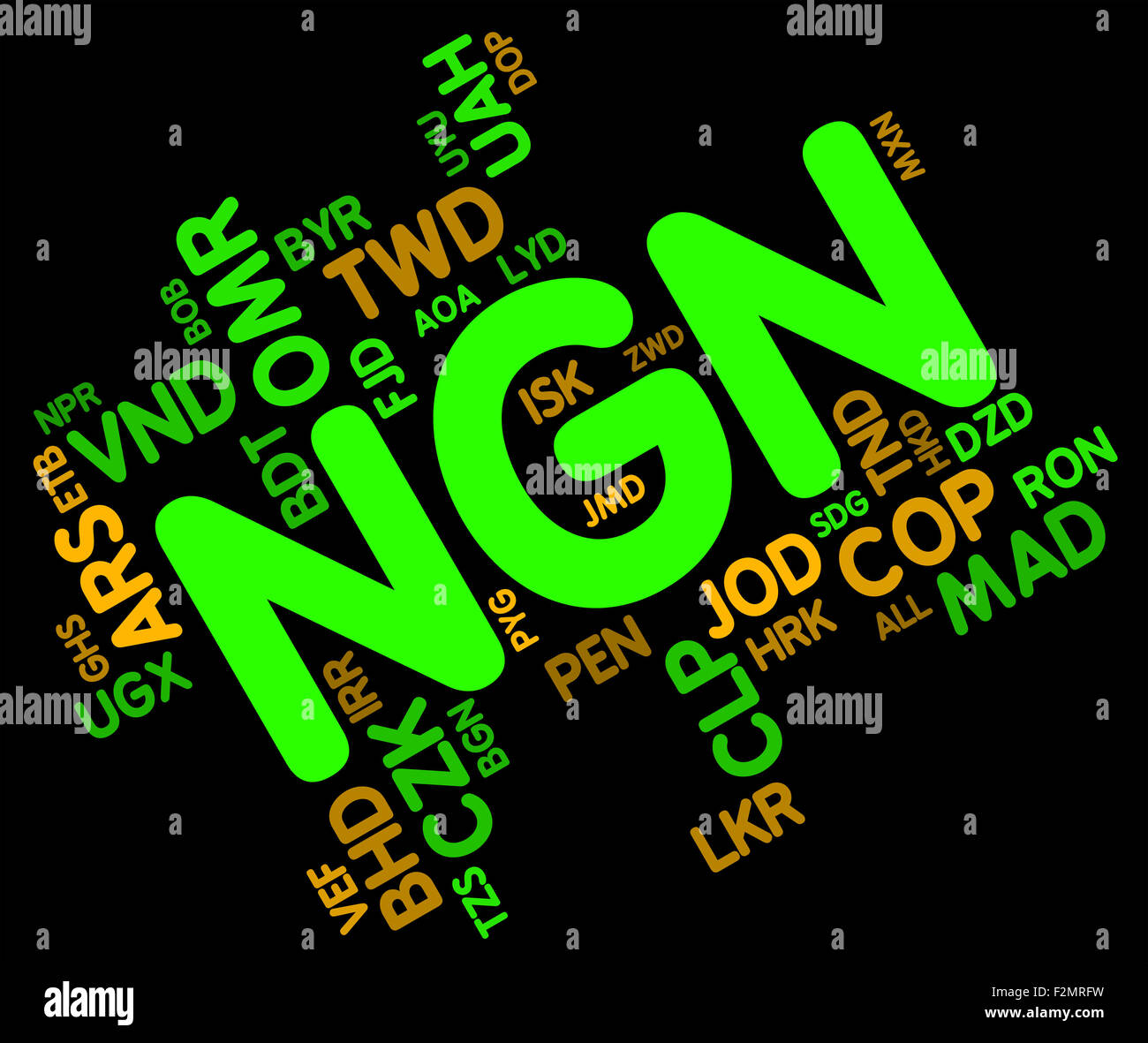 Ngn Currency Showing Nigerian Naira And Banknote Stock Photo - Alamy