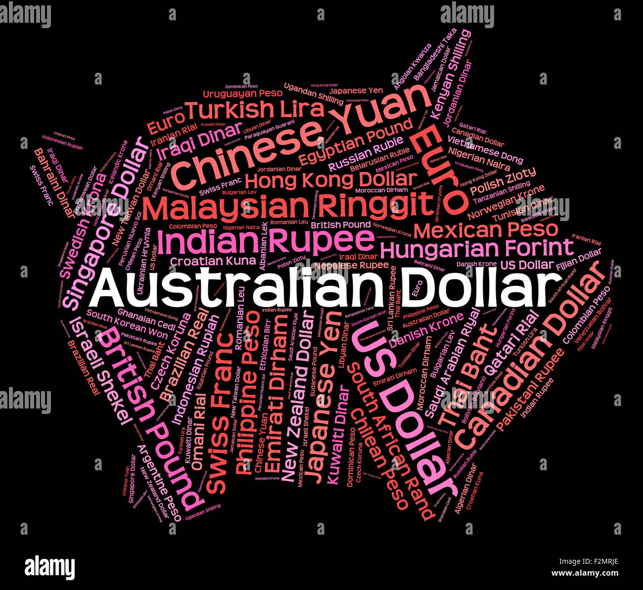 Australian Dollar Meaning Worldwide Trading And Wordcloud Stock Photo ...