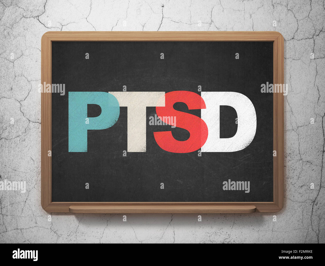 Healthcare concept: PTSD on School Board background Stock Photo - Alamy