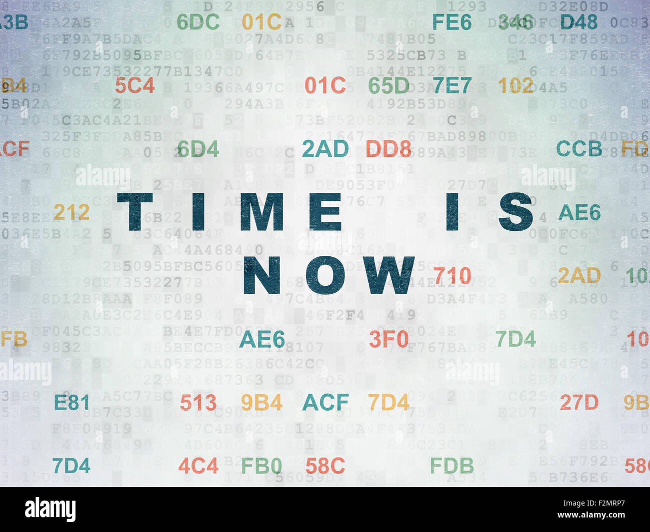 Timeline concept: Time is Now on Digital Paper background Stock Photo ...