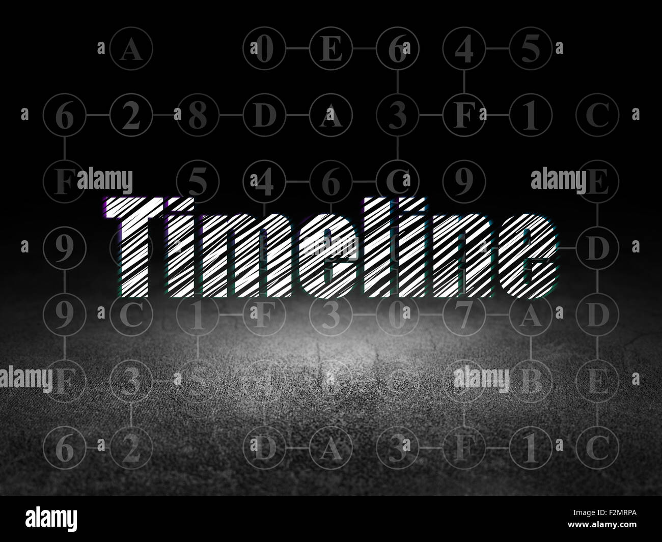 Time concept: Timeline in grunge dark room Stock Photo - Alamy