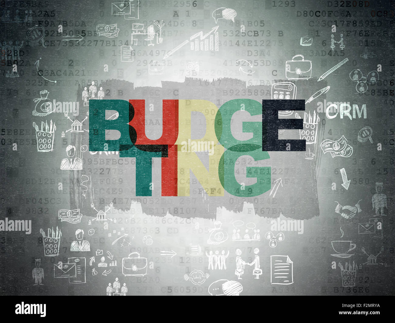 Business concept: Budgeting on Digital Paper background Stock Photo - Alamy