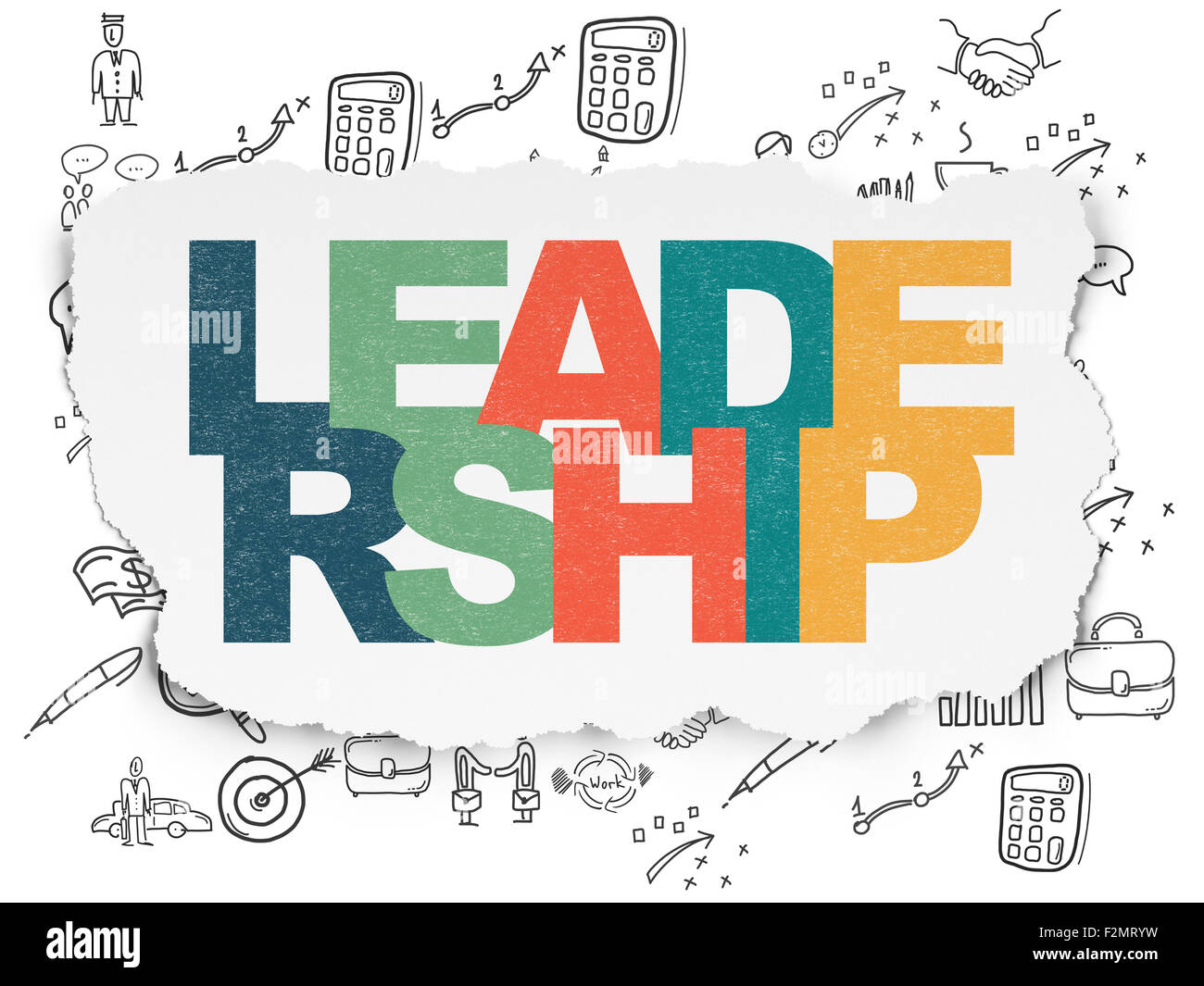Business concept: Leadership on Torn Paper background Stock Photo - Alamy