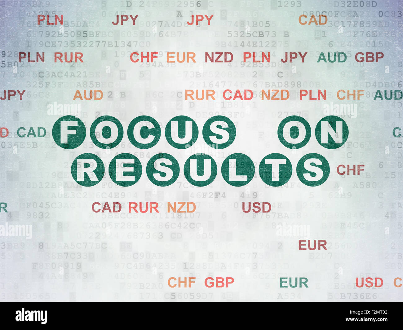 Business concept: Focus on RESULTS on Digital Paper background Stock ...