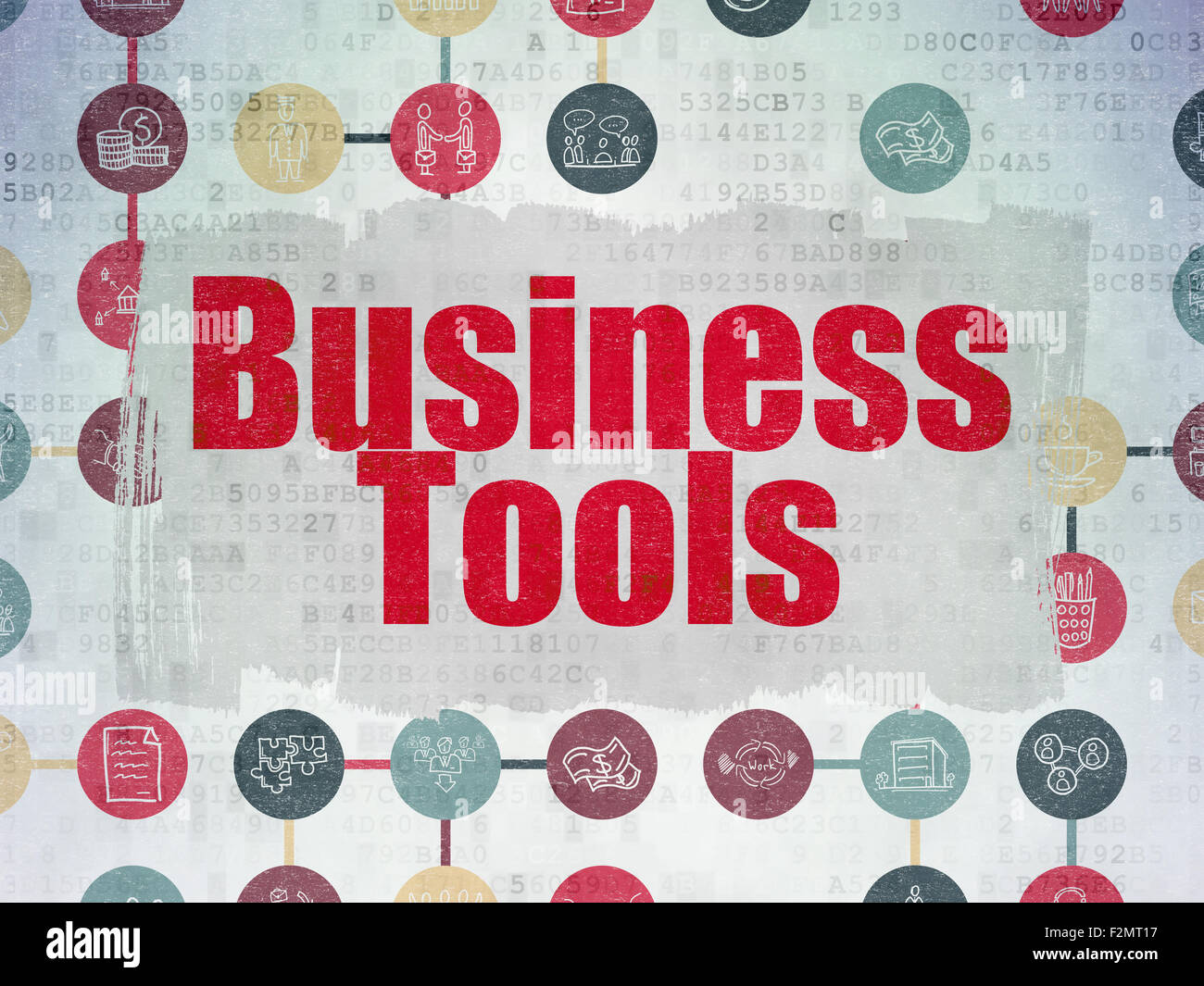Business concept: Business Tools on Digital Paper background Stock ...