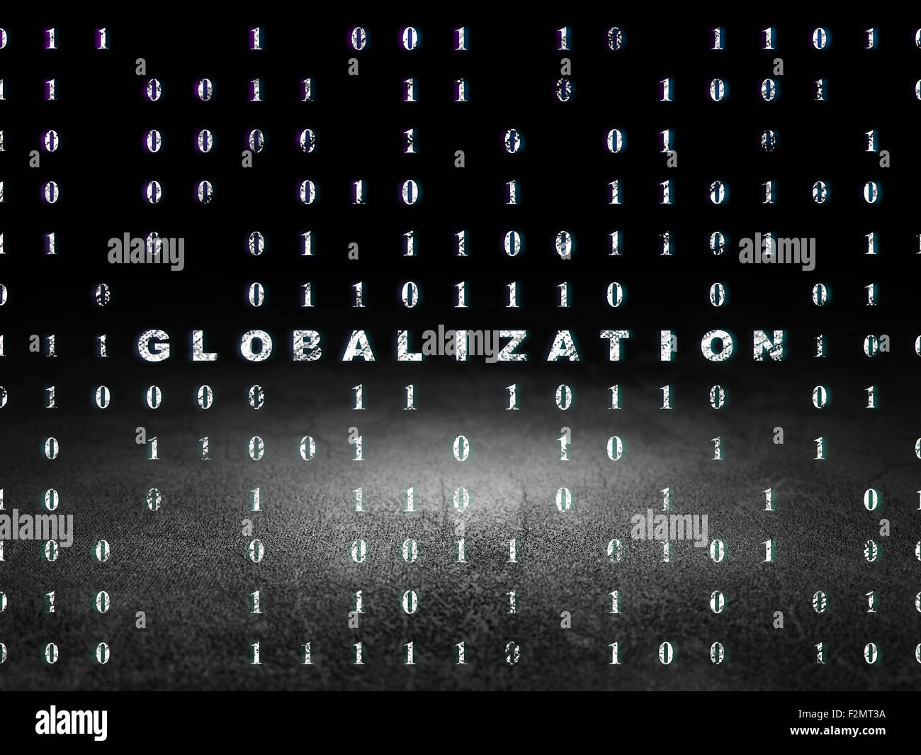 Finance concept: Globalization in grunge dark room Stock Photo - Alamy