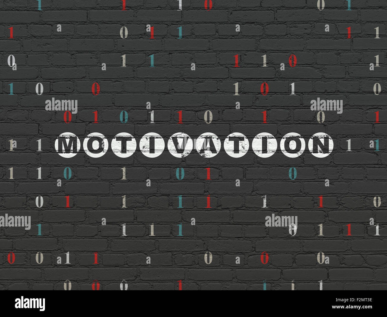 Finance concept: Motivation on wall background Stock Photo - Alamy