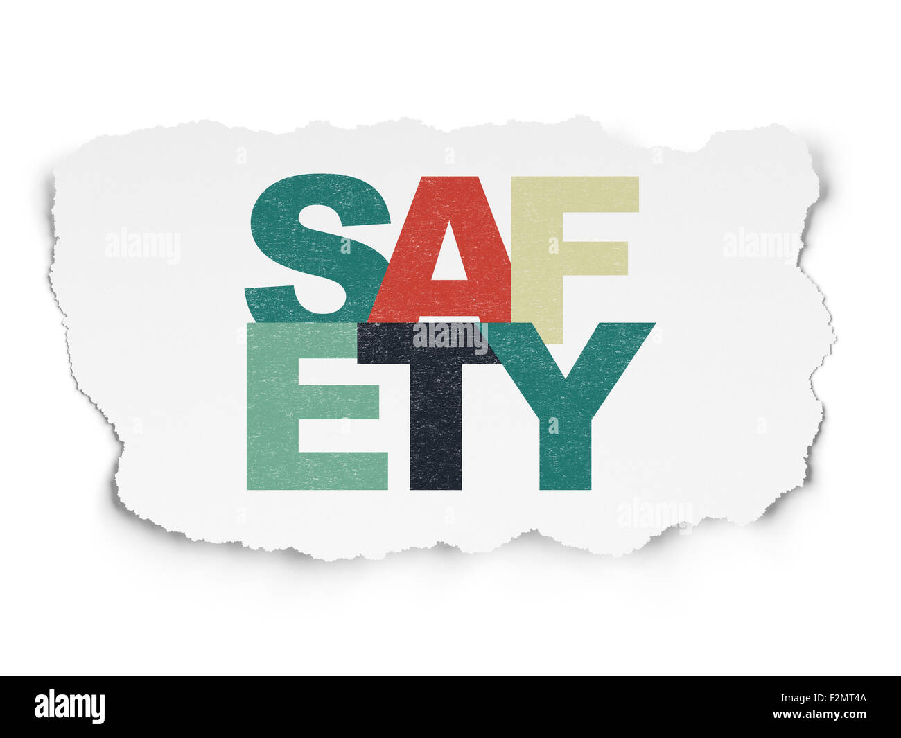 Safety concept: Safety on Torn Paper background Stock Photo - Alamy