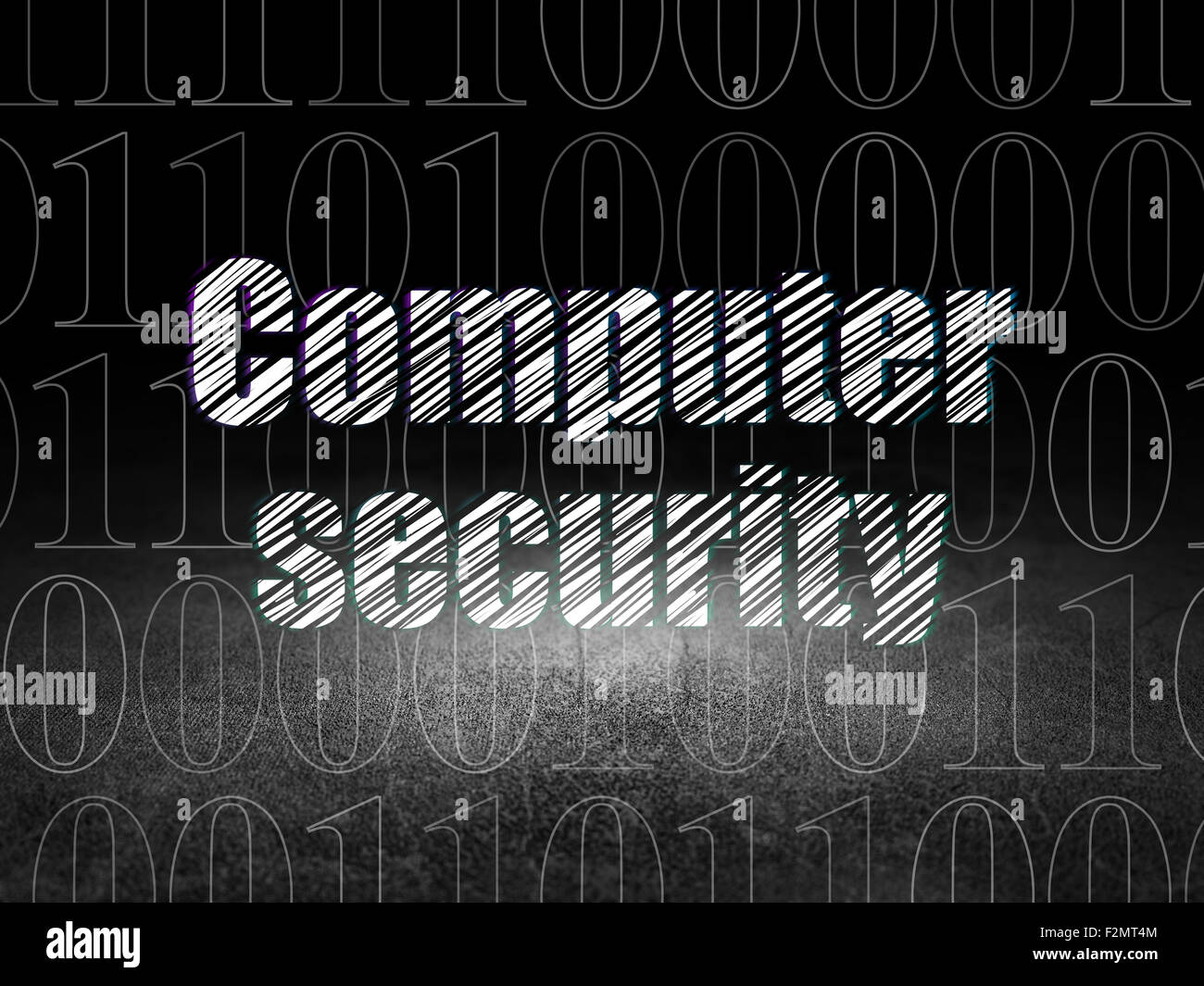 Protection concept: Computer Security in grunge dark room Stock Photo ...