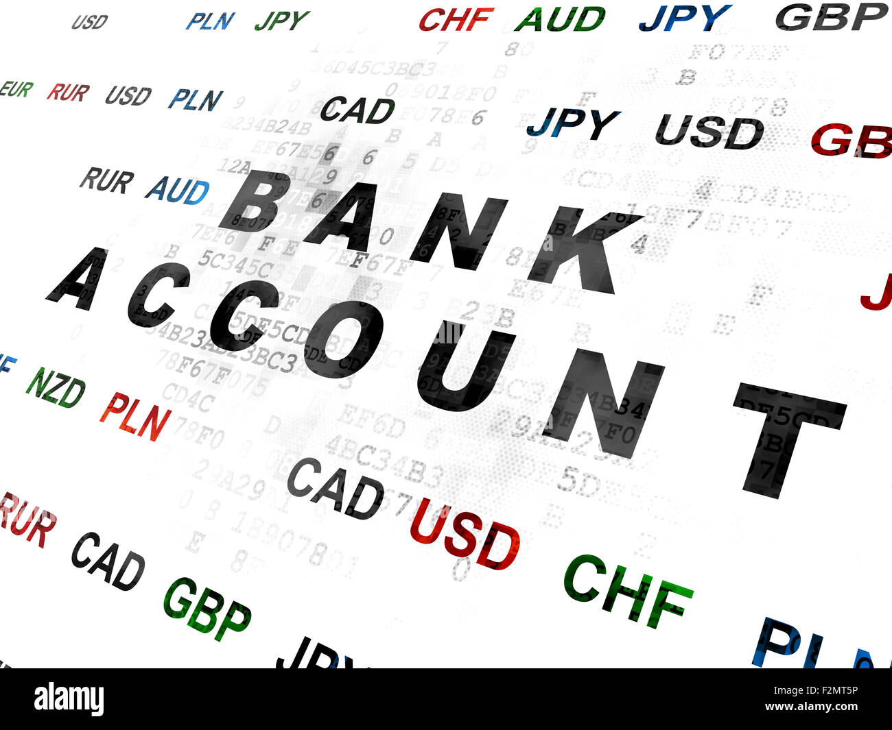 Currency concept: Bank Account on Digital background Stock Photo - Alamy