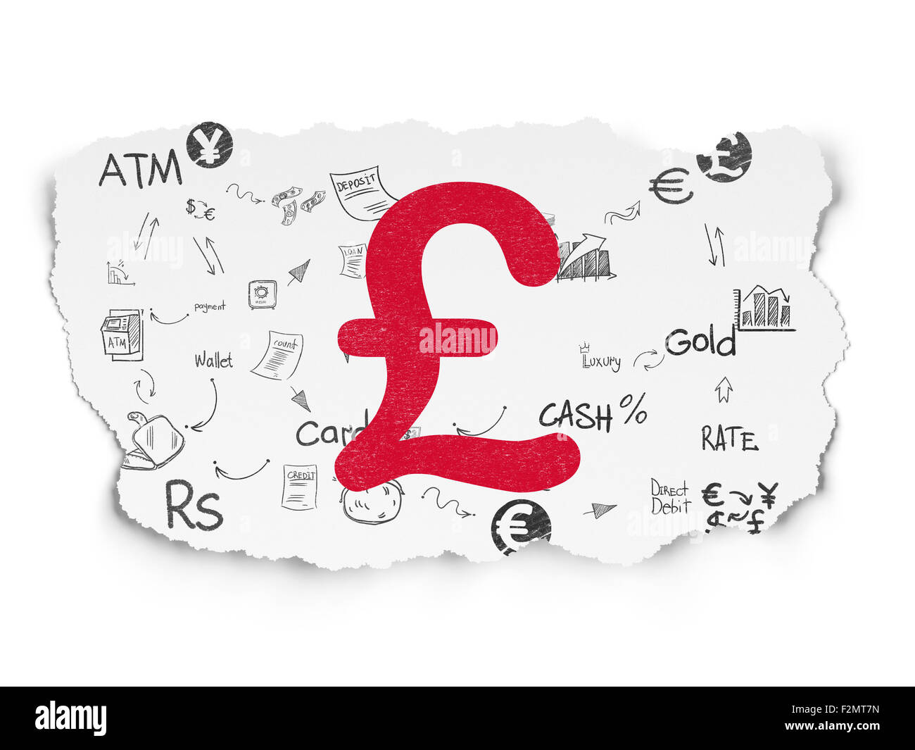 Currency concept: Pound on Torn Paper background Stock Photo - Alamy