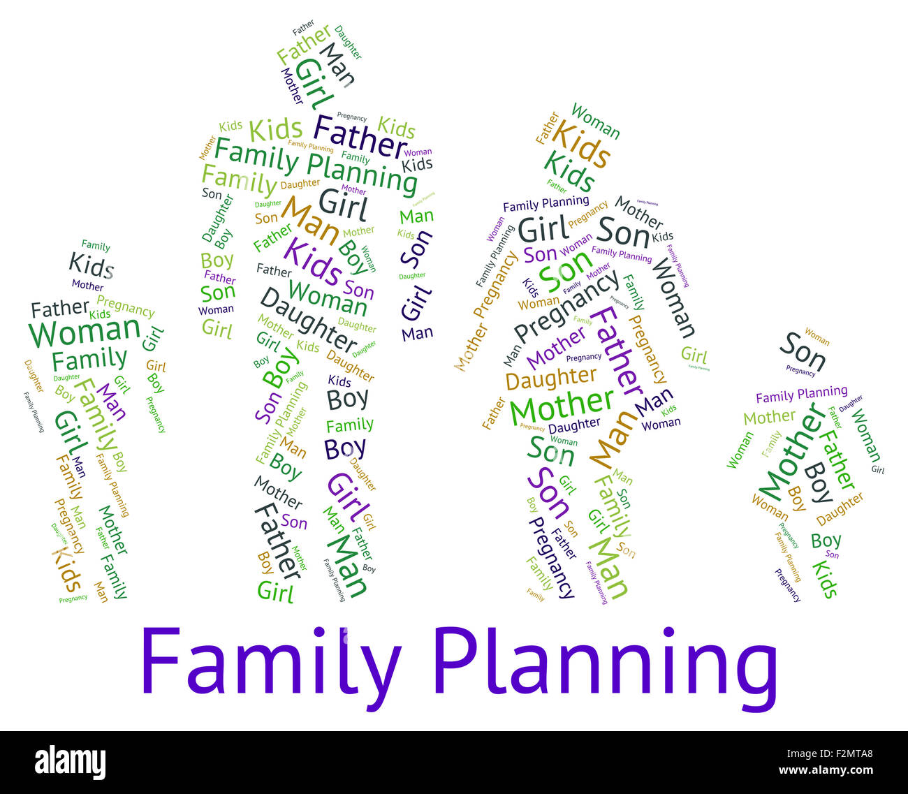 Family Planning Showing Blood Relation And Children Stock Photo - Alamy